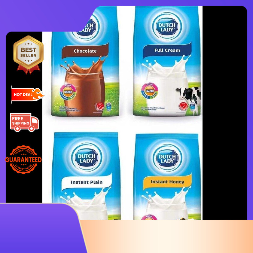 Dutch Lady Family Instant Milk Powder 600g (Chocolate/Full Cream/Plain ...