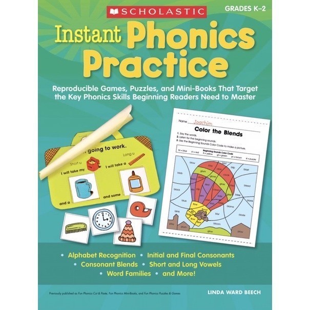 Sch*lastic Instant Phonics Practice for Grades K-2 | English Materials ...