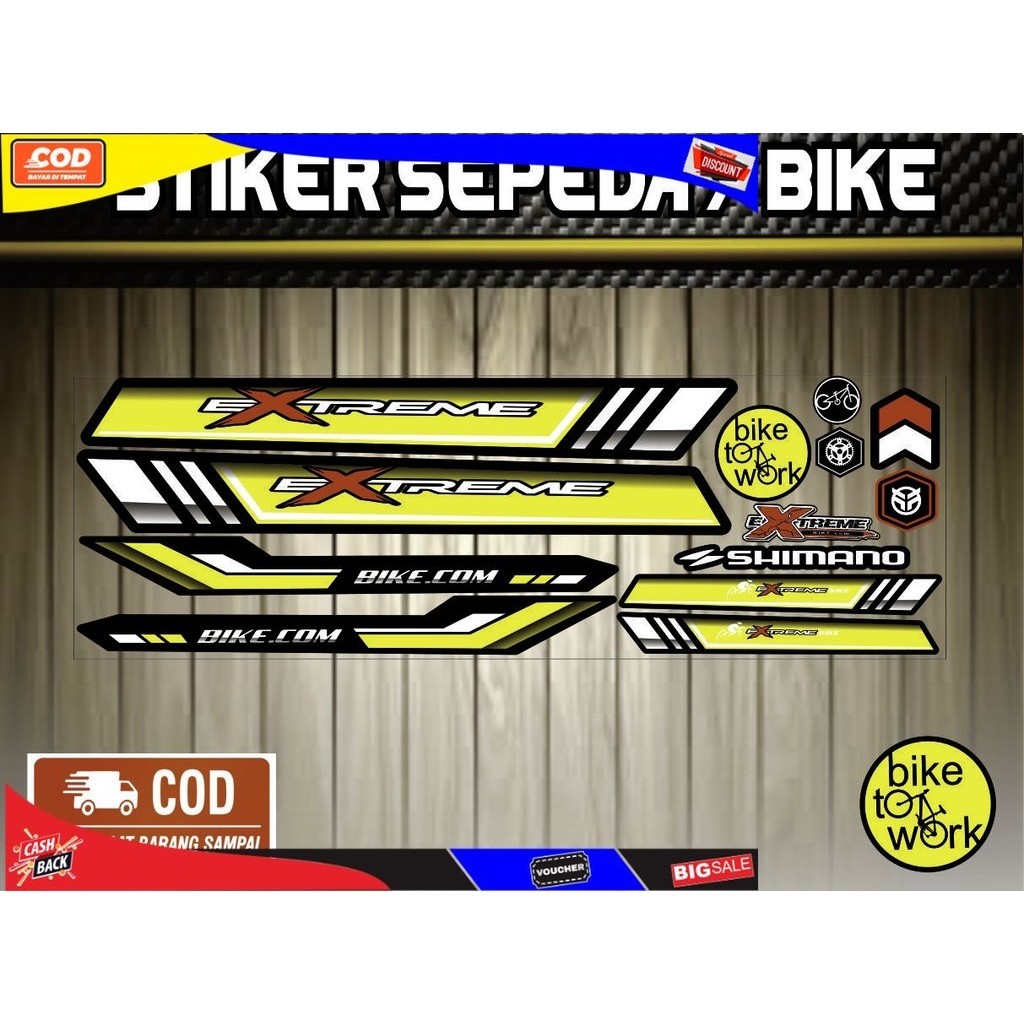 UNIVERSAL BIKE STICKER / STRIPING ALL BIKE STICKER VARIATIONS POLET BMX BIKE STICKER SIMPLE ...
