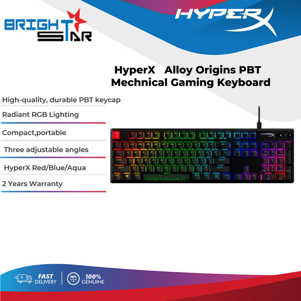 HyperX Alloy Origins PBT Mechanical Gaming Keyboard | Shopee Malaysia
