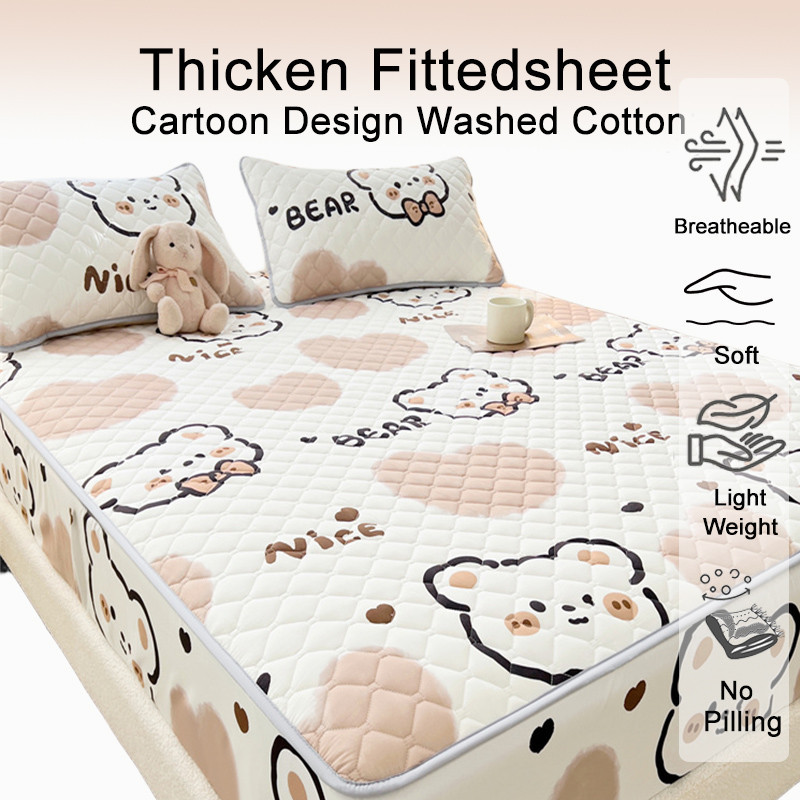 Thicken Fittedsheet Deep Packet Cute Cartoon Bedsheet Bear Spaceman ...