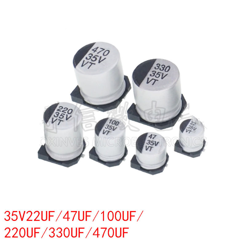 35v Chip Electrolytic Capacitor 22/47/100/220/330/470UF SMD Aluminum ...