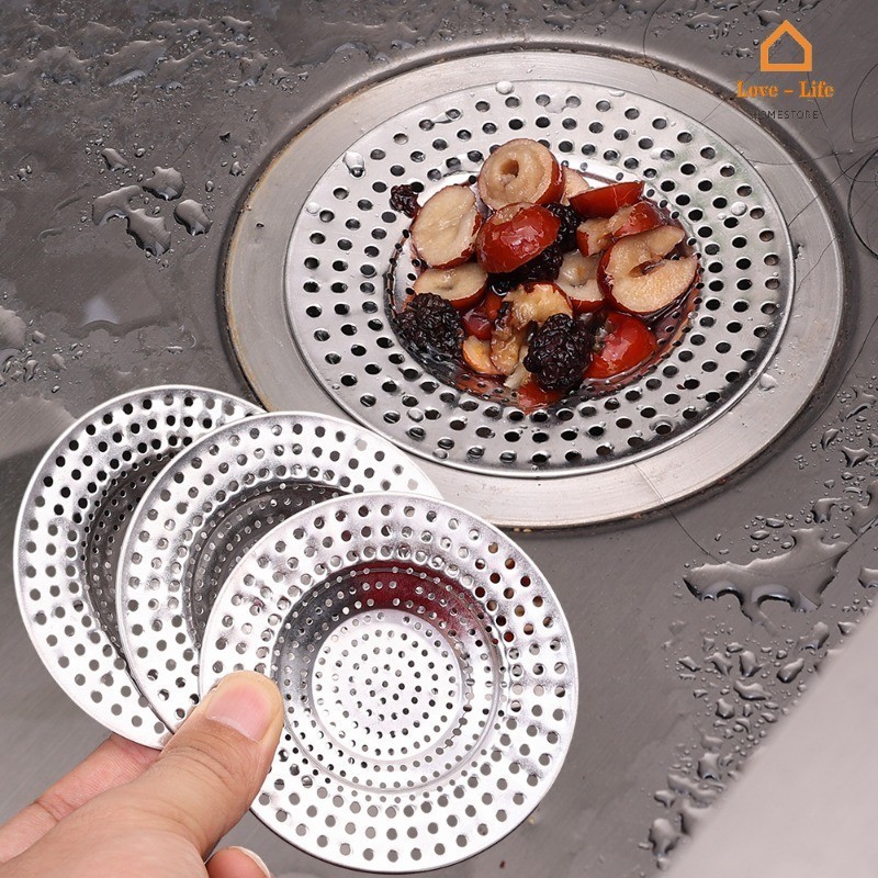 Fine Mesh Stainless Steel Floor Drain Kitchen Sink Food Waste Catcher ...