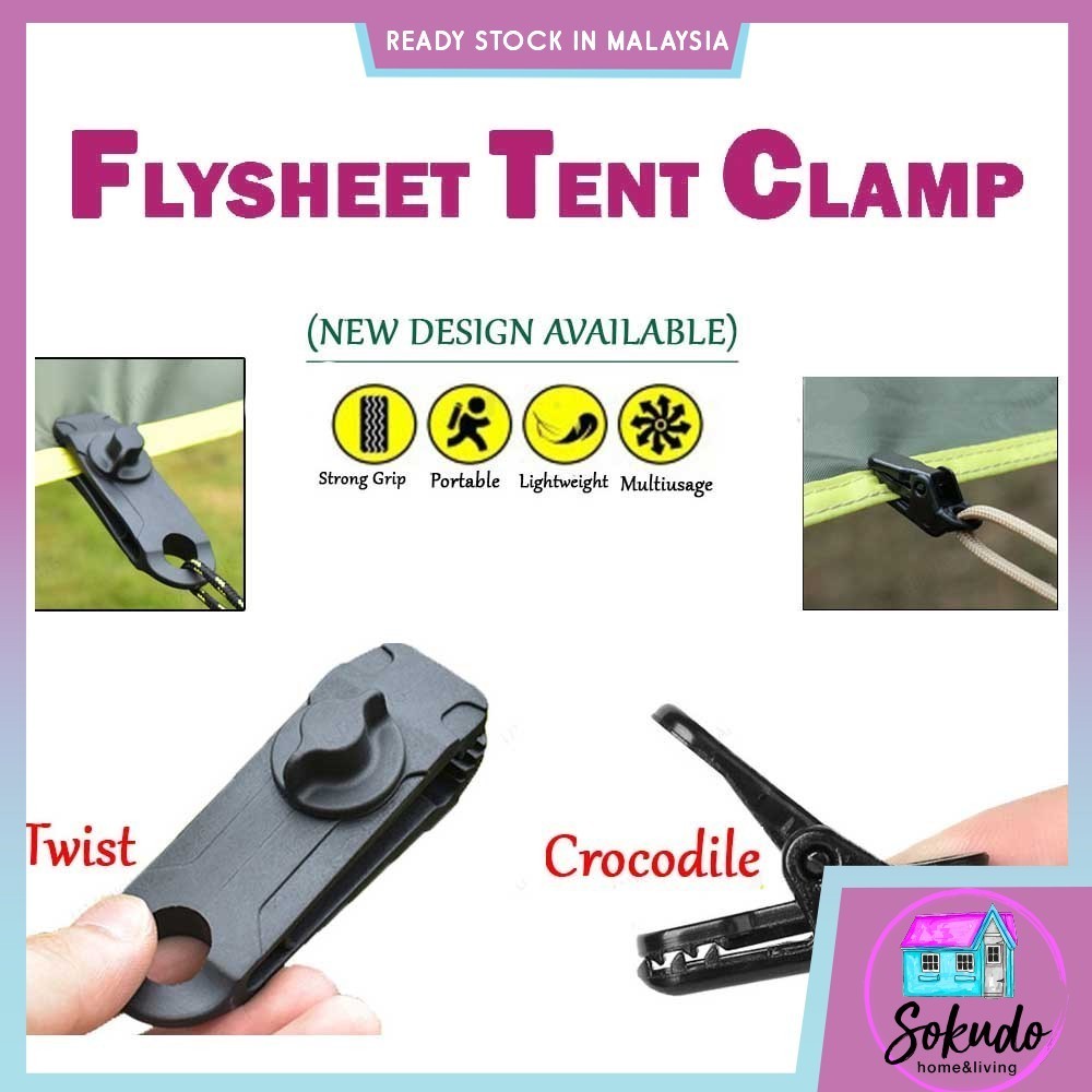 Flysheet Clip Camping Tent Clip Fly Tarp Clamp Tarpaulin Clips Canvas ...