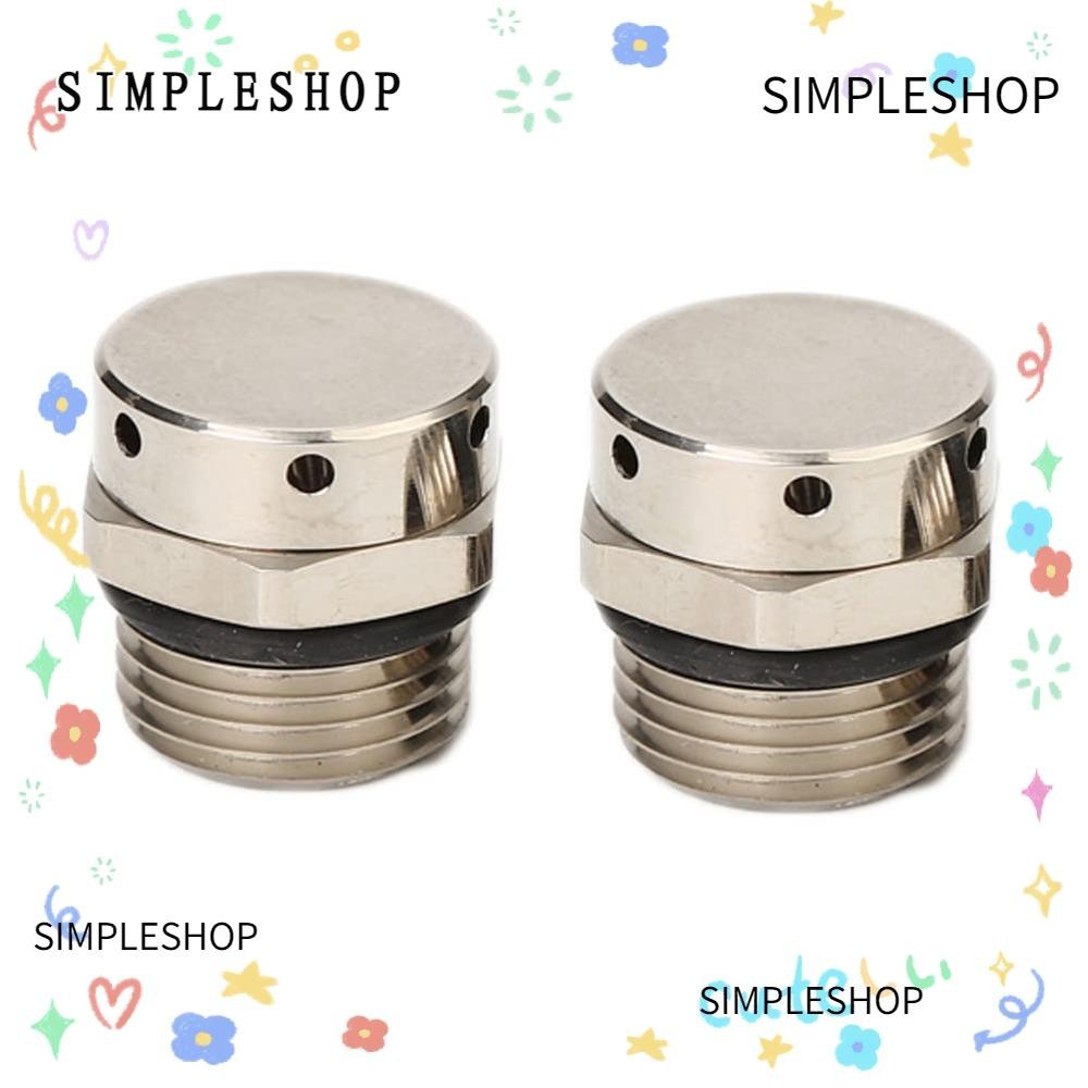 SIMPLESHOP Air Vent Plug Breather, Nickel Plated Silver Drainage Valve ...