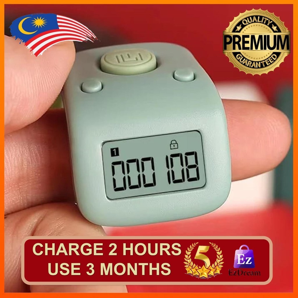 LCD Hand Finger Electronic Tasbih Digital Display Tally Muslim Counter ...