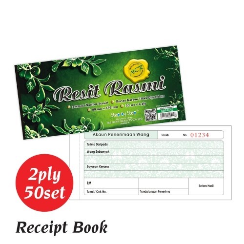 NCR Official Receipt Book | Resit Rasmi | House Rental Receipt ...
