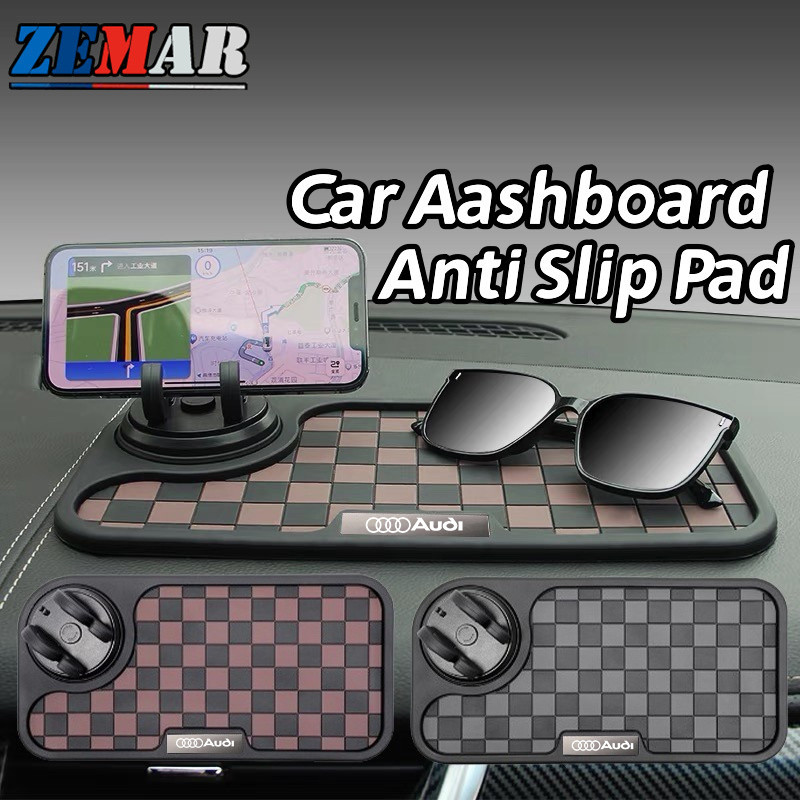 Audi New Plaid Anti Slip Pad Silicone Instrument Panel Pad with phone ...