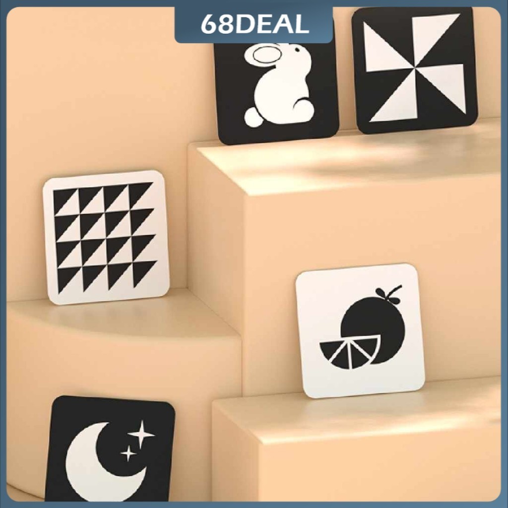 [Johor Stock] Newborn Baby Flash Card Visual Stimulation Cards Black ...