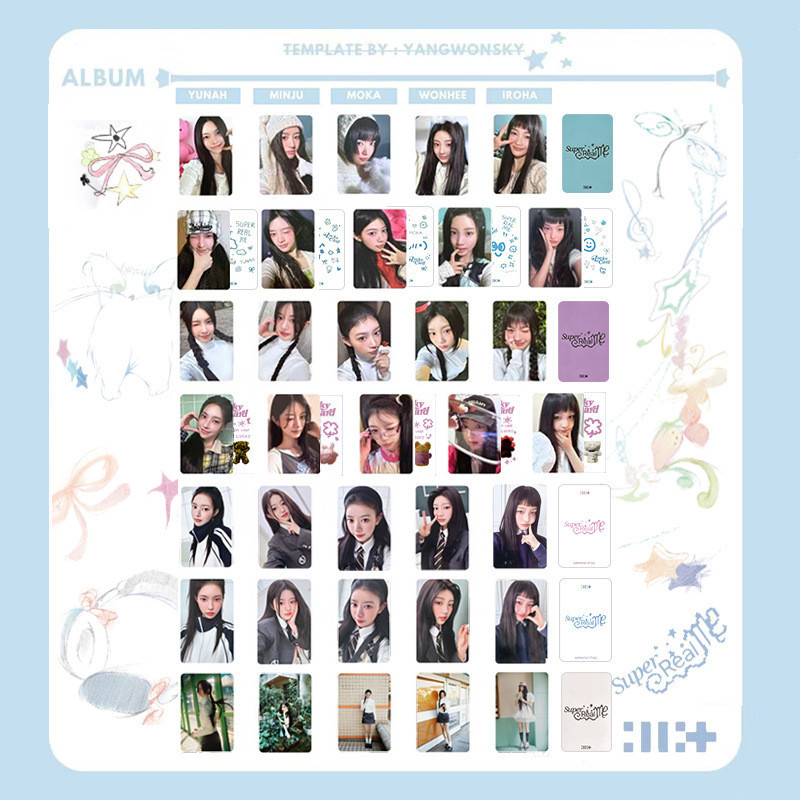 Kpop ILLIT Super Real Me Album Cards Special Cards Postcards Members ...