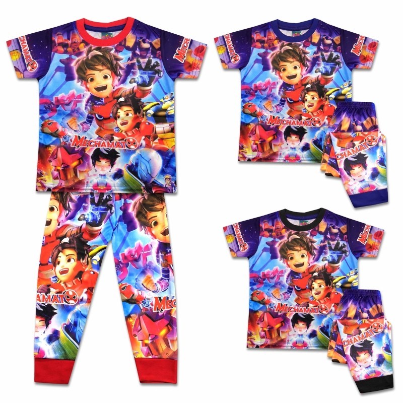 Kids Full Print MECHAMATTO Microfiber Pajamas - Random Color (2-6Y ...