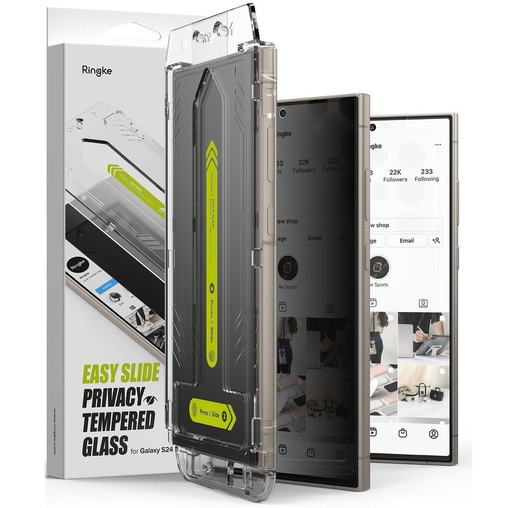 Ringke Easy Slide Privacy Galaxy S24 Ultra Tempered Glass Screen ...
