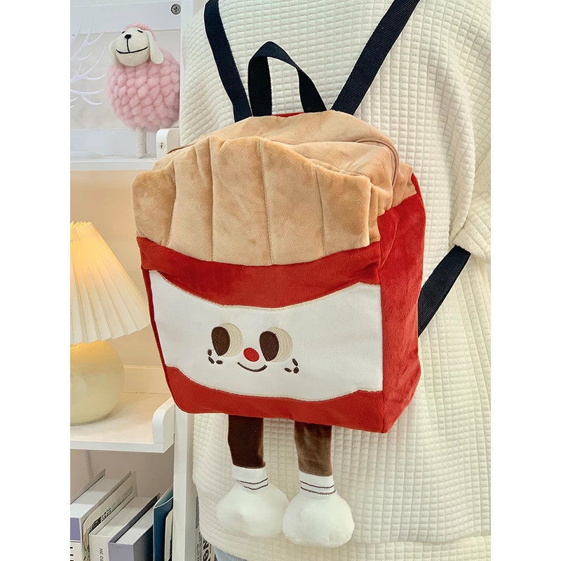[Cute Funny] French Fries Plush Bag Female 2023 Trendy Girl Cute Little ...
