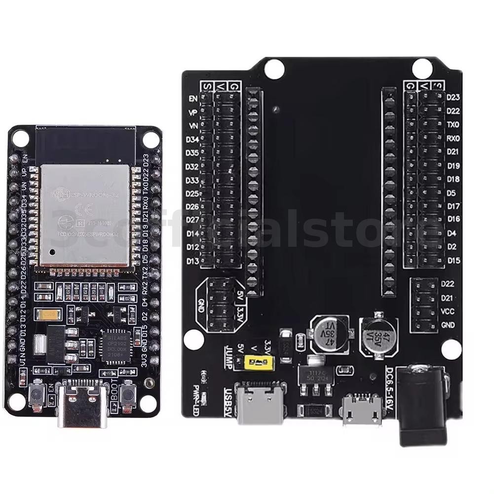 ESP32 Expansion Board Compatible with ESP32 WiFi+Bluetooth Dual Core ESP32-DevKitC-32 ESP-WROOM ...