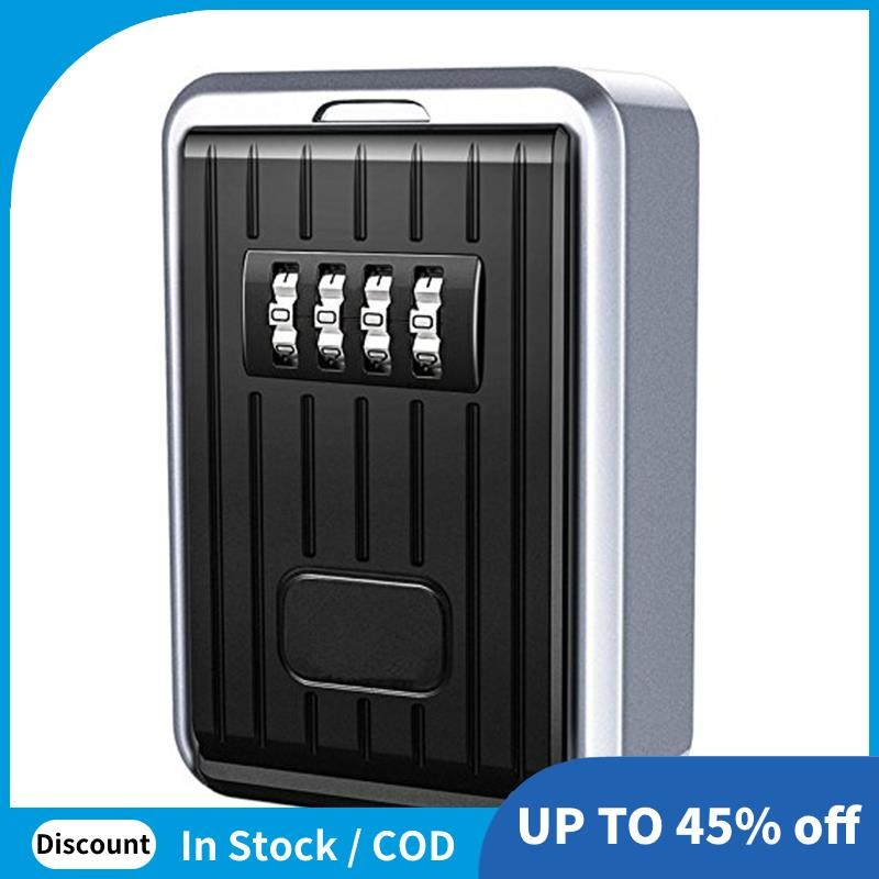 Lock Box 4 Digit Combination Waterproof Box Aluminum Alloy Weather ...