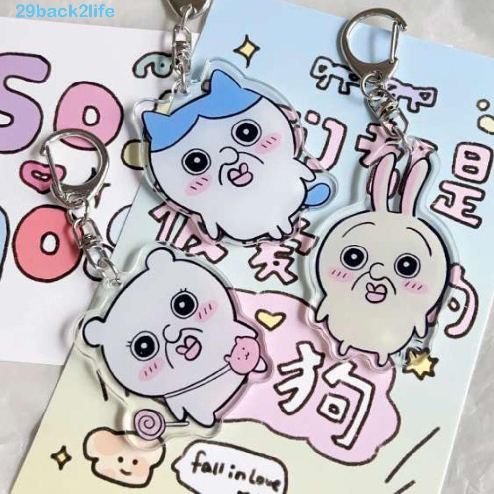 BACK2LIFE Anime Chiikawa Keychain, Momonga Rakko Chiikawa Pendant ...