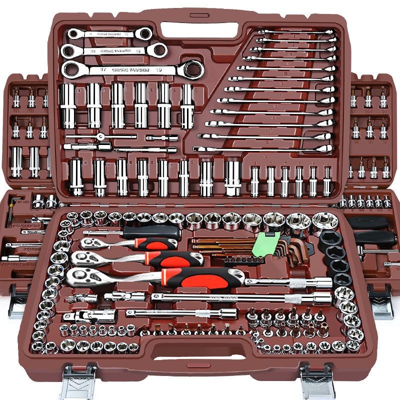 Sleeves ratchet wrench universal car repair auto repair tool box ...