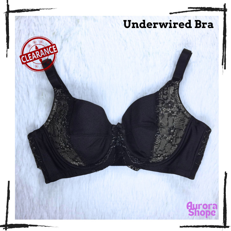 Josephine Underwired Bra Full Cup | Berdawai | 34B-38B | Black !!Clear ...