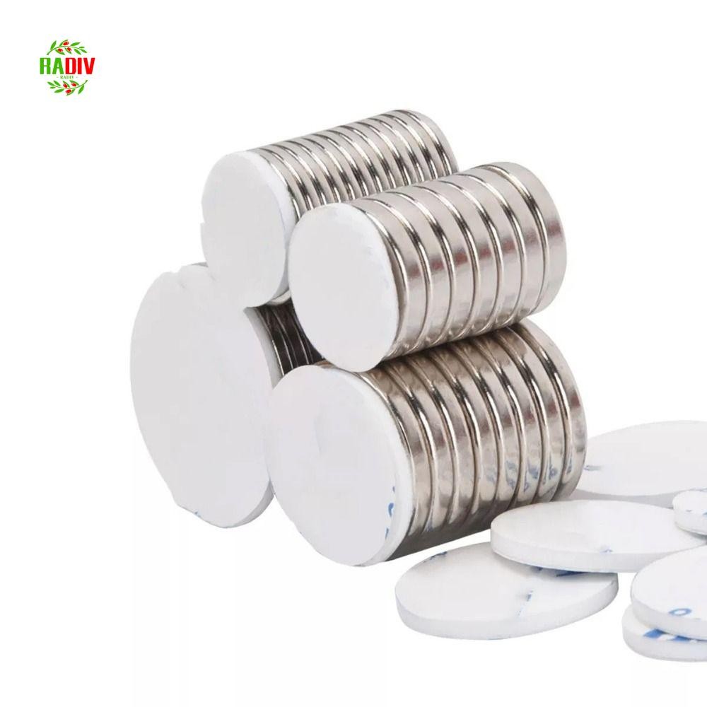 RADIV 5pcs Sticky Magnets Disc, NdFeB Mini Adhesive Magnet, Magnet ...
