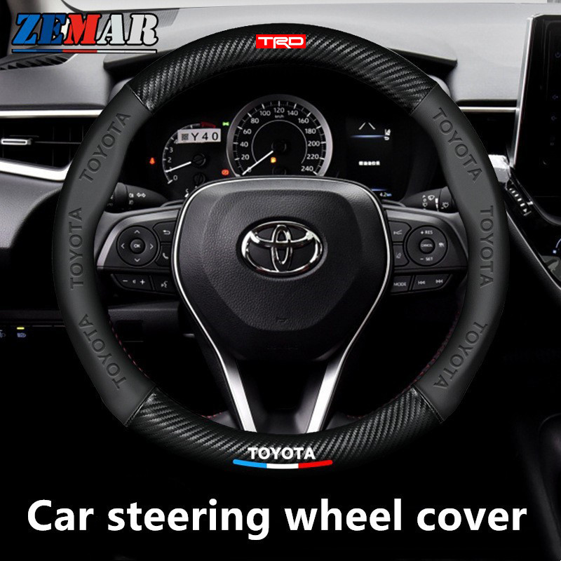 Toyota TRD Car Steering Wheel Cover Carbon Fiber Protection For Toyota ...
