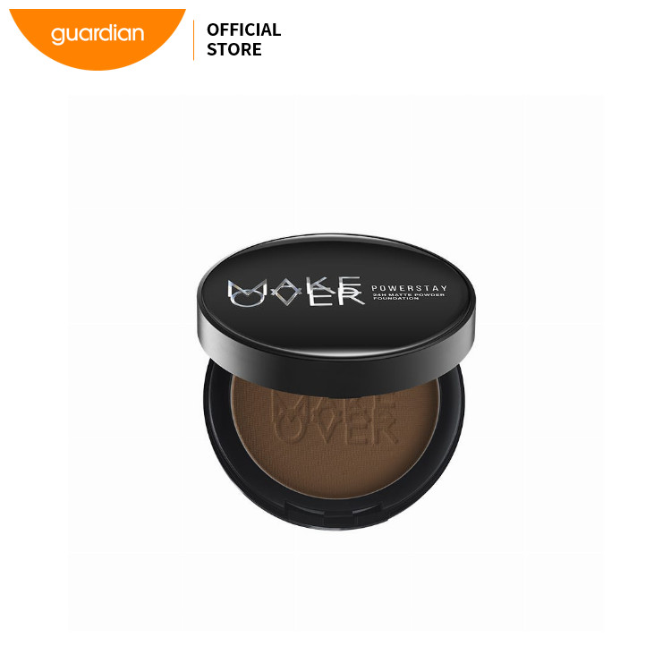 MAKE OVER Powerstay 24H Matte Powder Foundation N70 Ebony 10 g | Shopee ...