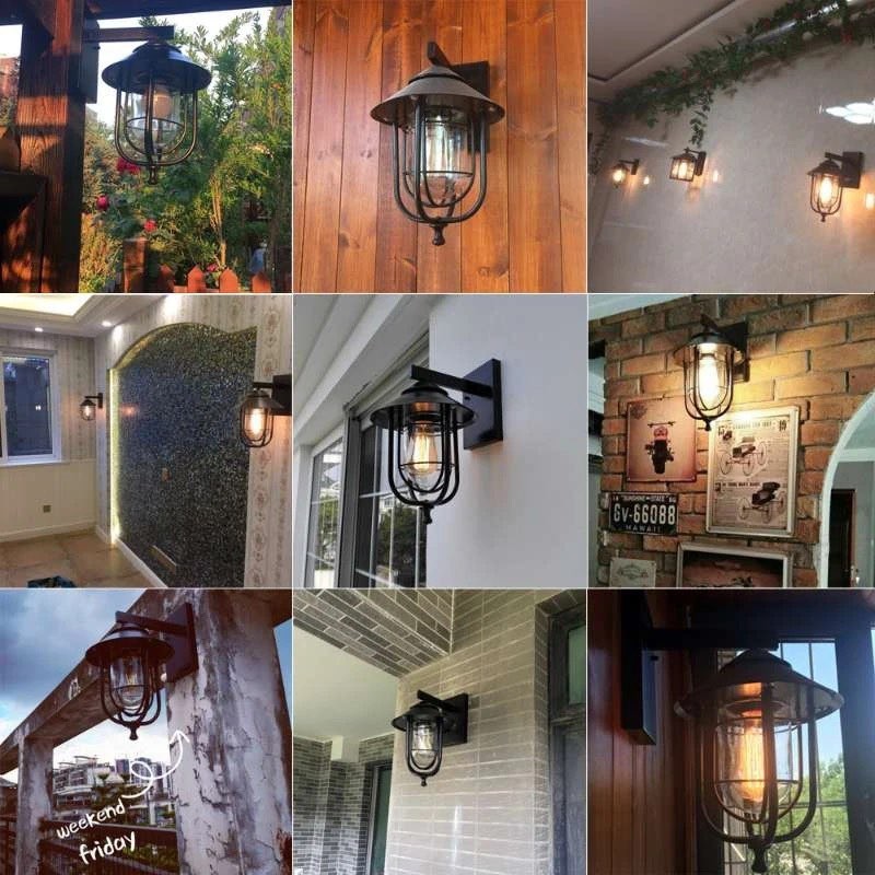 Outdoor Waterproof IP65 LED Wall Light Lampu Dinding Kalis Air Lampu ...