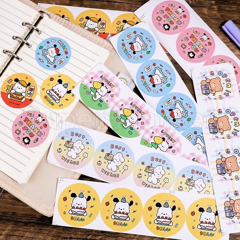 [ Featured ] Cartoon Pochacco Sticker - Self-adhesive Puppy Seal Patch ...