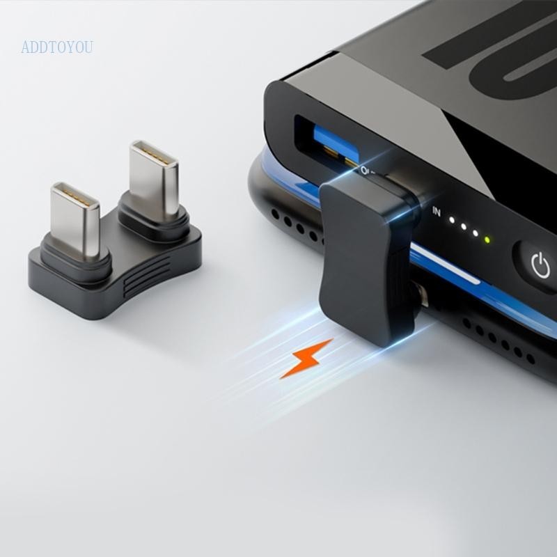 【3C】 Type-C 180 Degree Angled Adapter U Shape Male to Male Charging ...