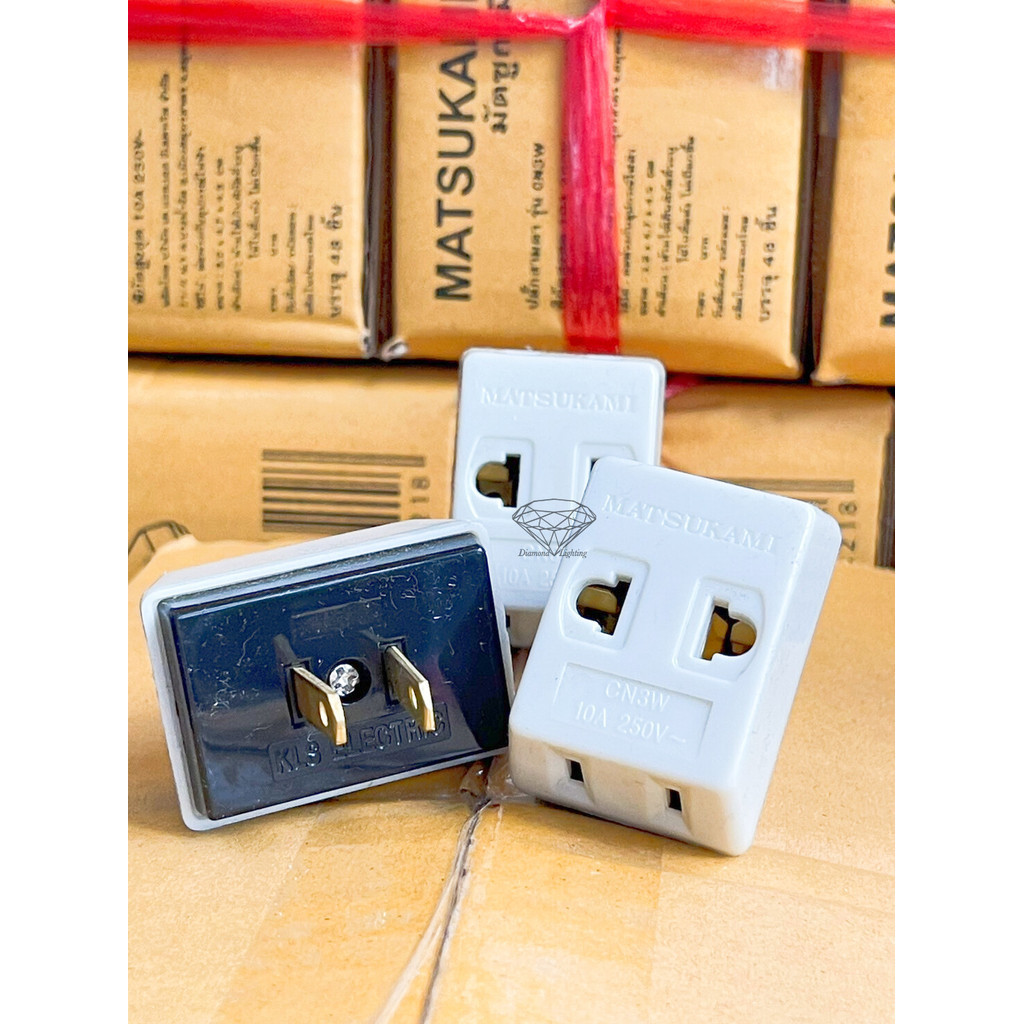 MATSUKAMI Power Plug 3 Separate Plugs 3 Pins Flat Adapter 3 Pin Brand ...