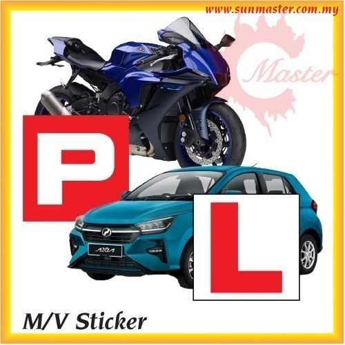 P Sticker Car Motorcycle | P License Sticker | L License Sricker JPJ ...