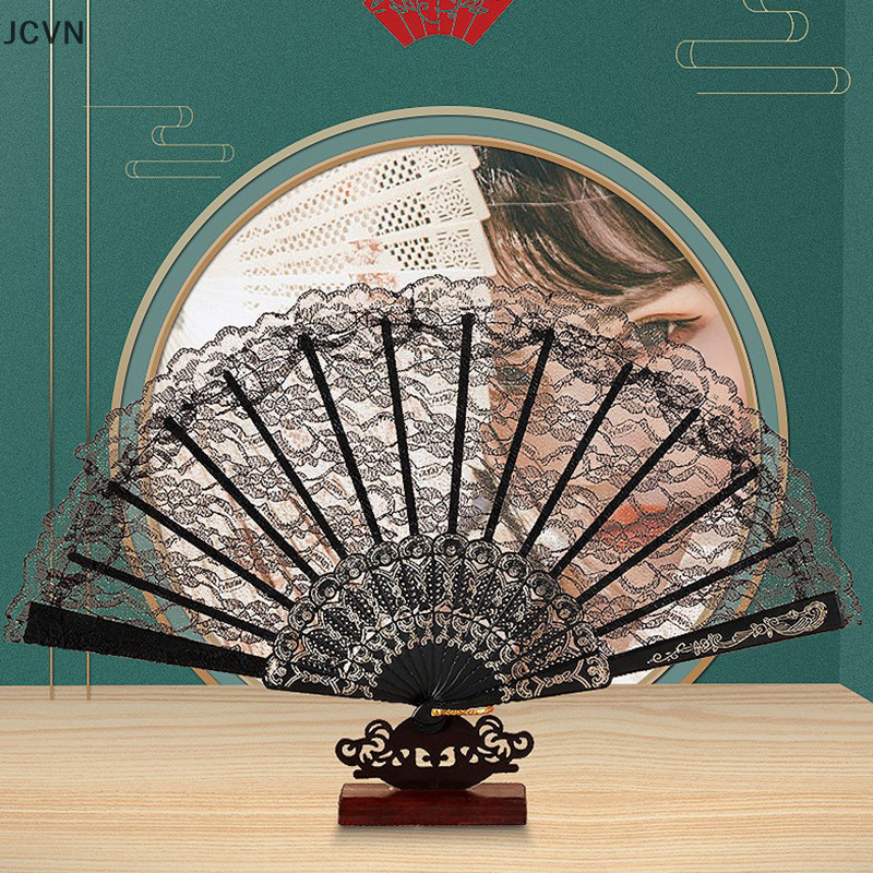 Jcvn Vintage Style Lace Folding Fan Chinese Japanese Fan Art Model ...