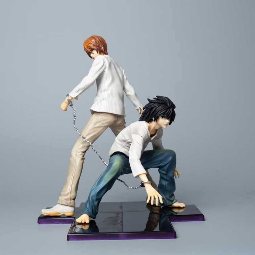 Death Note GK Shot Night Moon & L Combo Scene Statue Figure Action ...