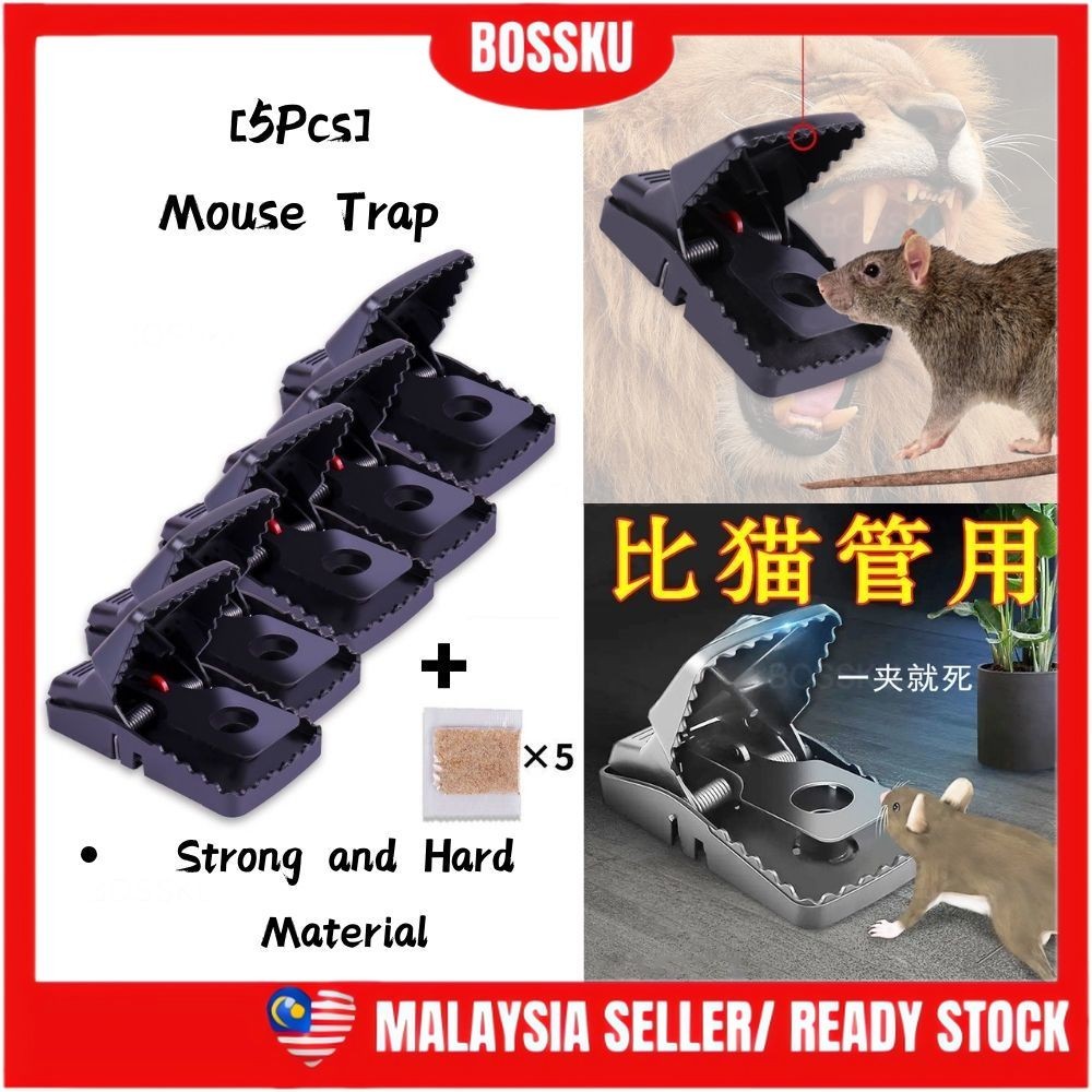 Bossku [5Pcs] Perangkap Tikus Mouse Trap Pest Control Mouse Killer Rat ...
