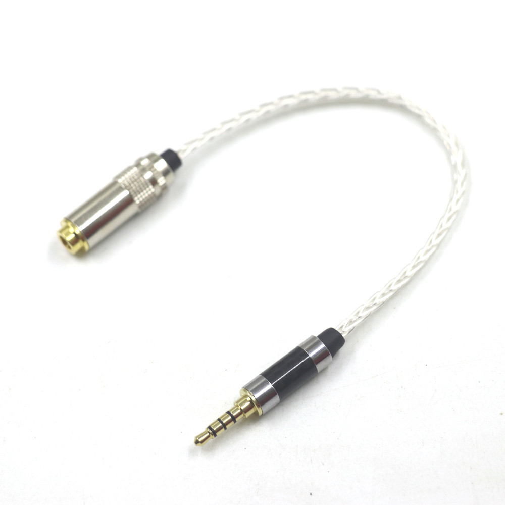8 Cores 10cm 3.5mm TRRS Male to 4.4mm Female Balanced Adapter 7N OCC ...