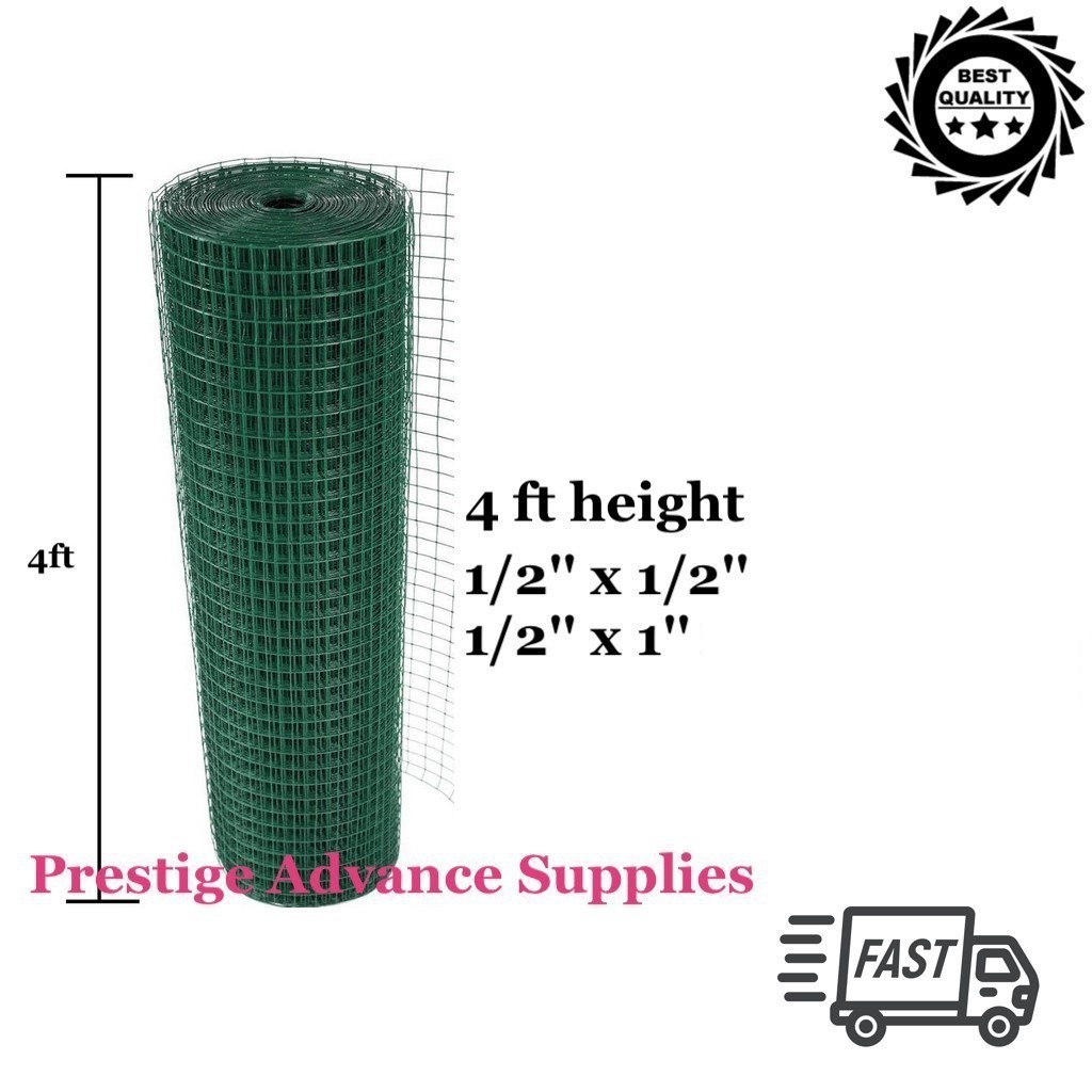 4ft height x 50ft length Green PVC Coated Galvanized BRC Welded Wire ...