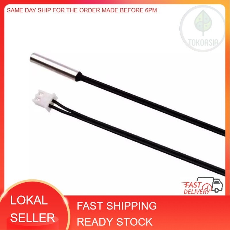 Thermistor Temperature sensor probe 5 x 25mm (2m length) B3435 NTC 10K ...