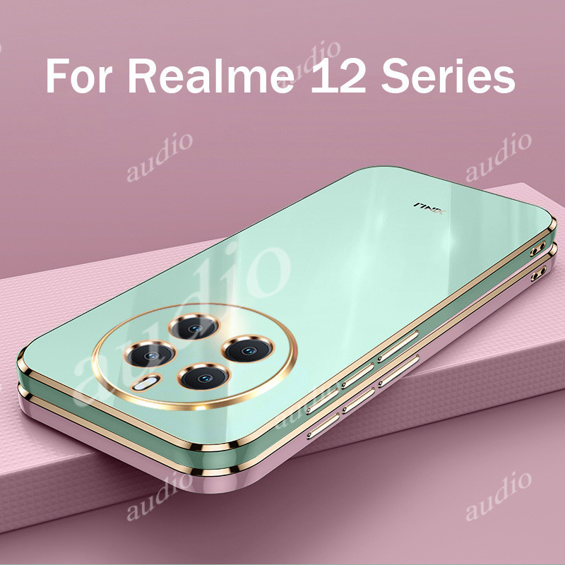 Luxury Electroplated Casing For Realme 12 Pro+ 12+ 12x 5G 4G Phone Case ...