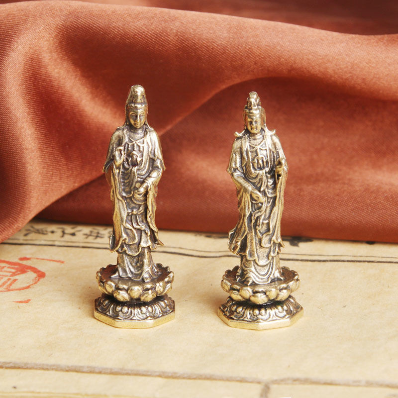 Pure Brass Western Three Holy Buddha Statue Desktop Ornaments Amitabha ... Pure Brass Western Three Holy Buddha Statue Desktop Ornaments Amitabha ...