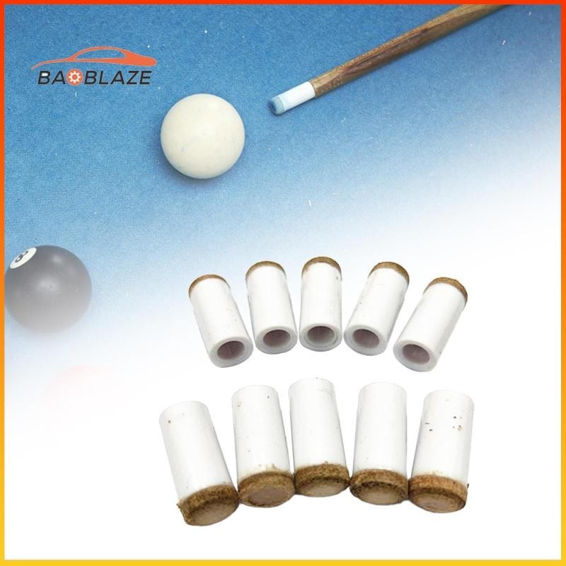 [BaoblazeMY] 10x Pool Cue Tips and Ferrules Professional Repair Accessories Pool Cue Tips ...