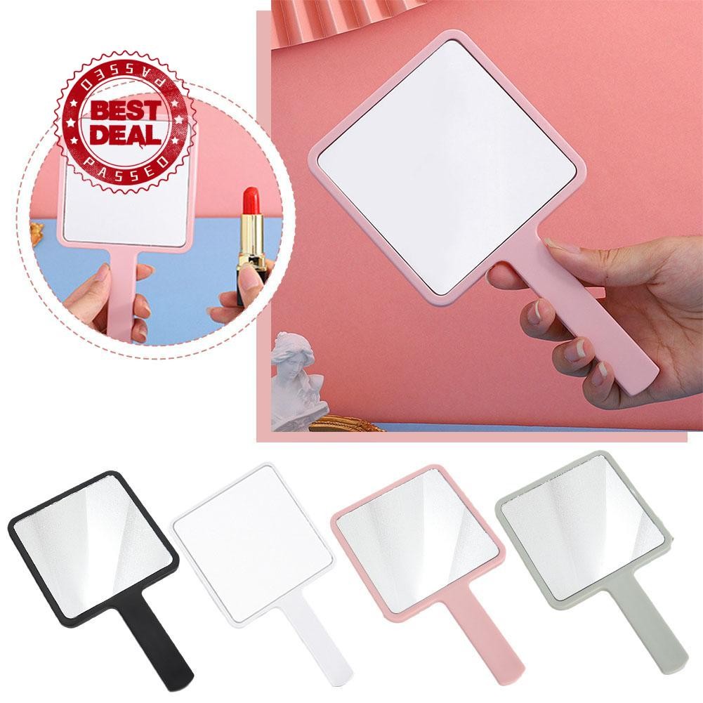 Handheld Makeup Mirror Square Makeup Vanity Mirror With Handle Hand ...