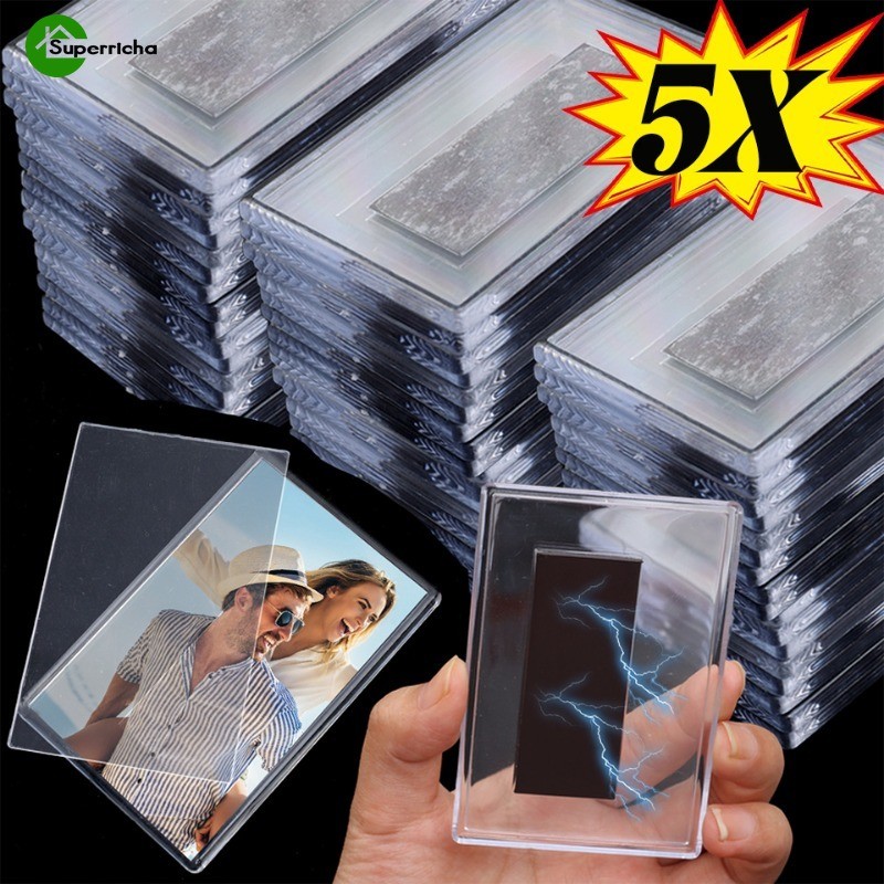 5Pcs Acrylic Magnet Picture Frames - Home Office Storage Tools ...