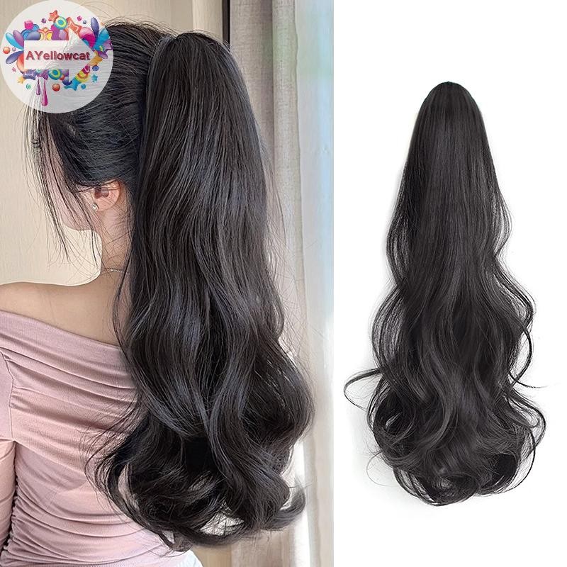 AY Synthetic Long Curly Hair Band With Grab Clip Ponytail Wig Curly ...
