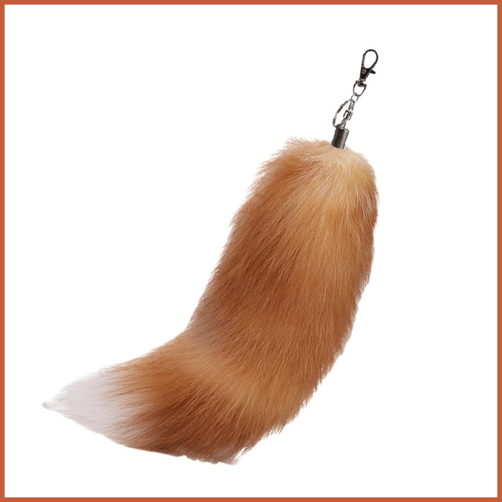 Faux Tail Key Chain Creative Furry Tails Keychain Fluffy Fox Tail ...