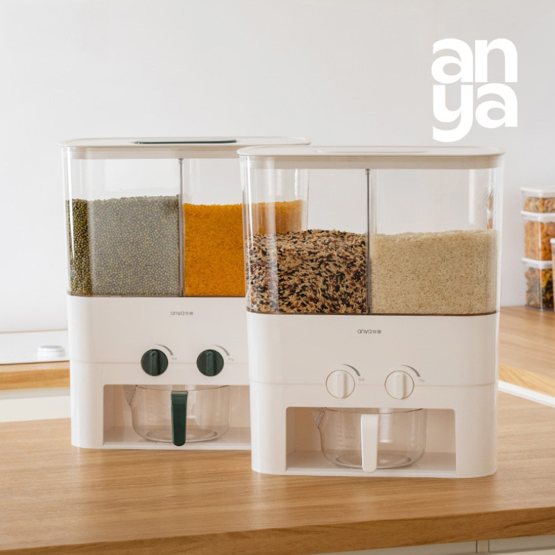 grain storage box tong beras 10kg rice container 10kg dampproof Measure ...