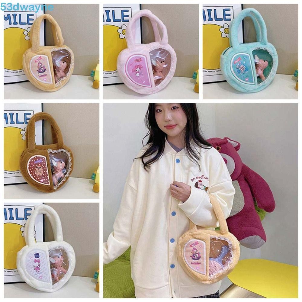 DWAYNE Hatsune Miku Handbag, Transparent PVC Labubu Shoulder Bag ...