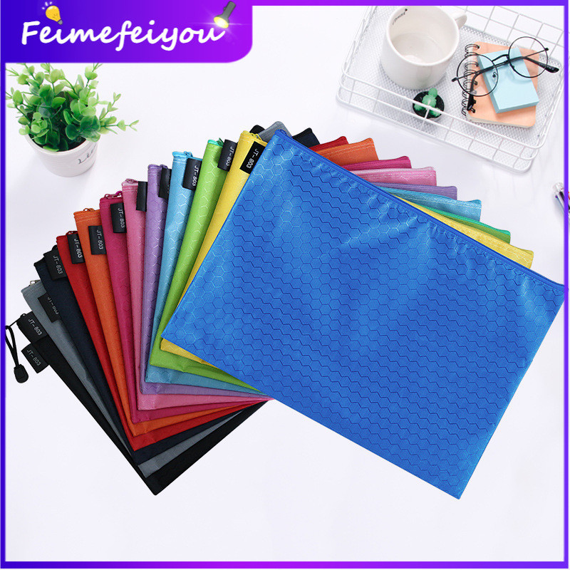 A4/A5/A6/B4/B5/B6 Grid Waterproof Opaque Thicken File Bag/ File Bag ...