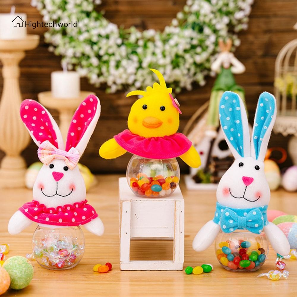 Easter Candy Box Cute Bunny Duck Chocolate Candy Boxes Transparent Jar ...