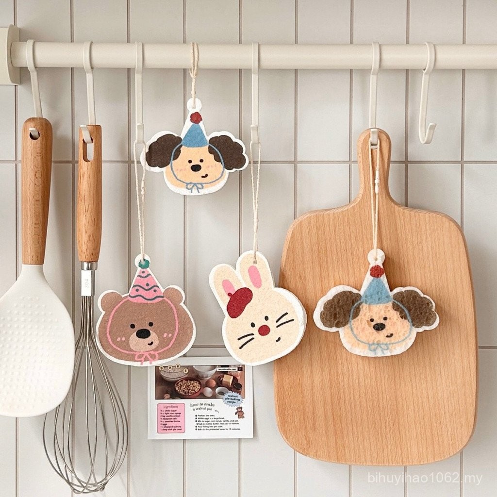 Cartoon Cartoon Cute Compressed Rag Dishwashing Oil-soaked Wood Pulp ...