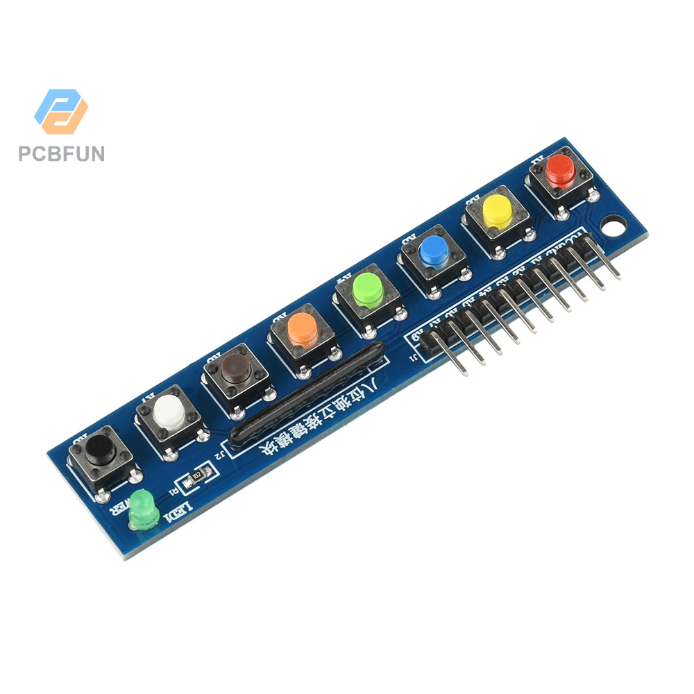 Pcbfun 1/3/5pcs 8 Individual Keys Touch Button Module 8-bit Keypad Module with LED Indicators ...