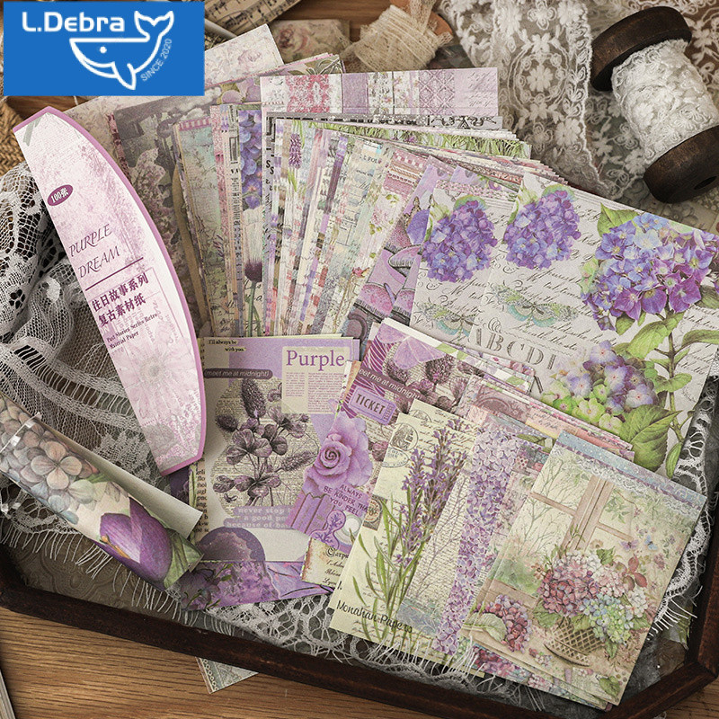 L. Debra Past Story Series Retro Material Paper Light Retro Border Lace ...